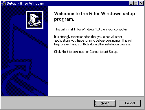 Installing R under Windows